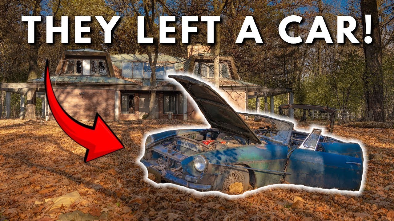 Mid Century Home ABANDONED In The Woods w/ VINTAGE Car Left Behind ...