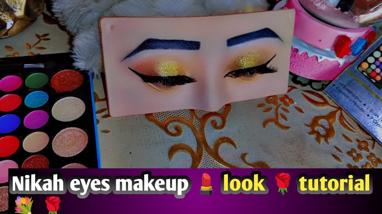 very simple and easy nikah eyes 👀 makeup 💄 look 🌹 tutorial 💐 step by ...