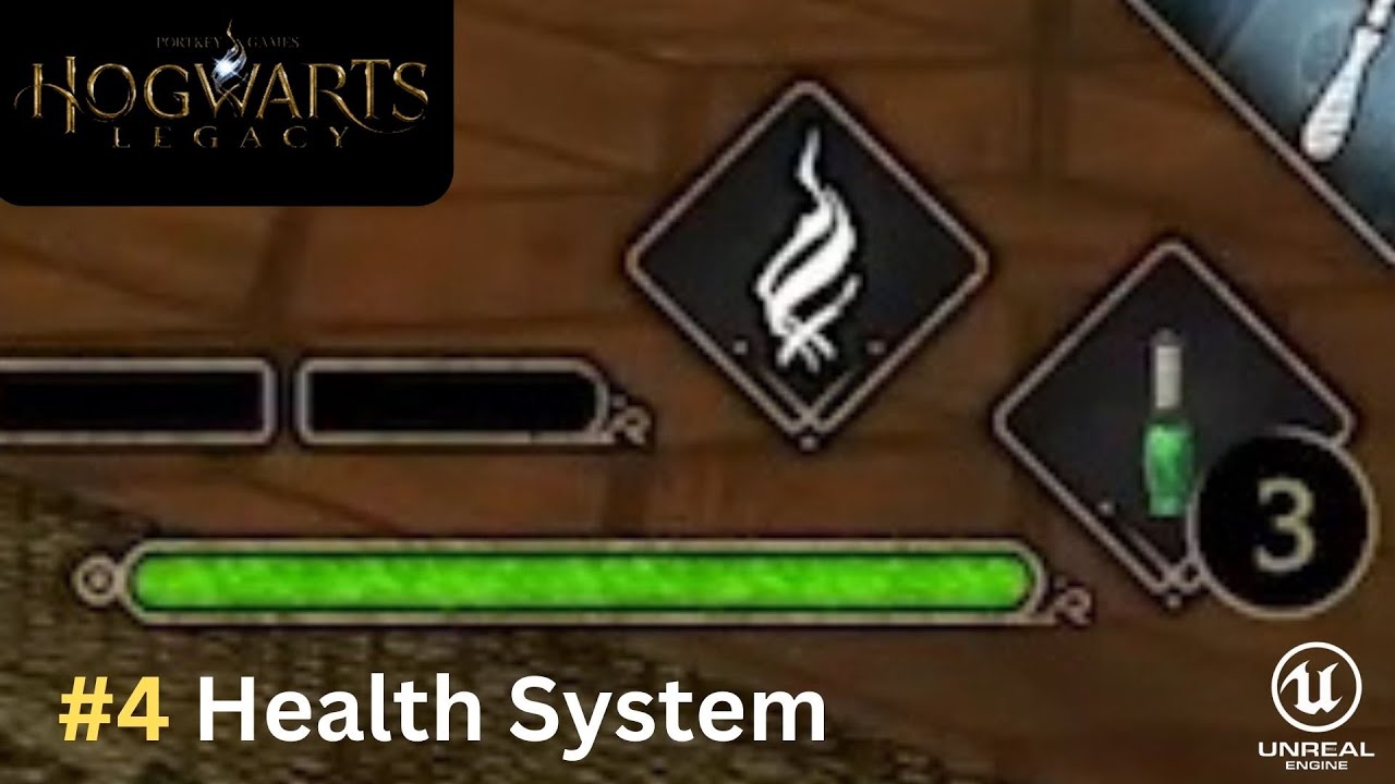 Unreal Engine 5 Hogwarts Legacy Tutorial Series - #4: Health System ...