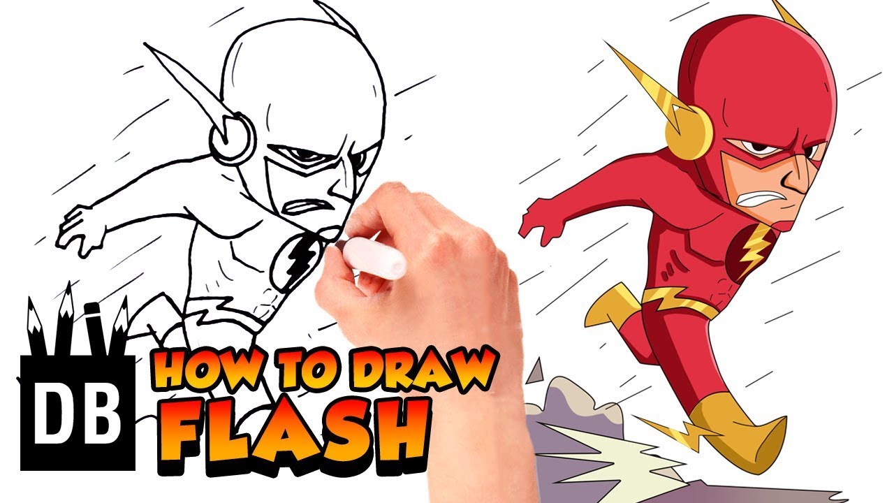 How to Draw Flash | Justice League | 4 Kids - YouTube