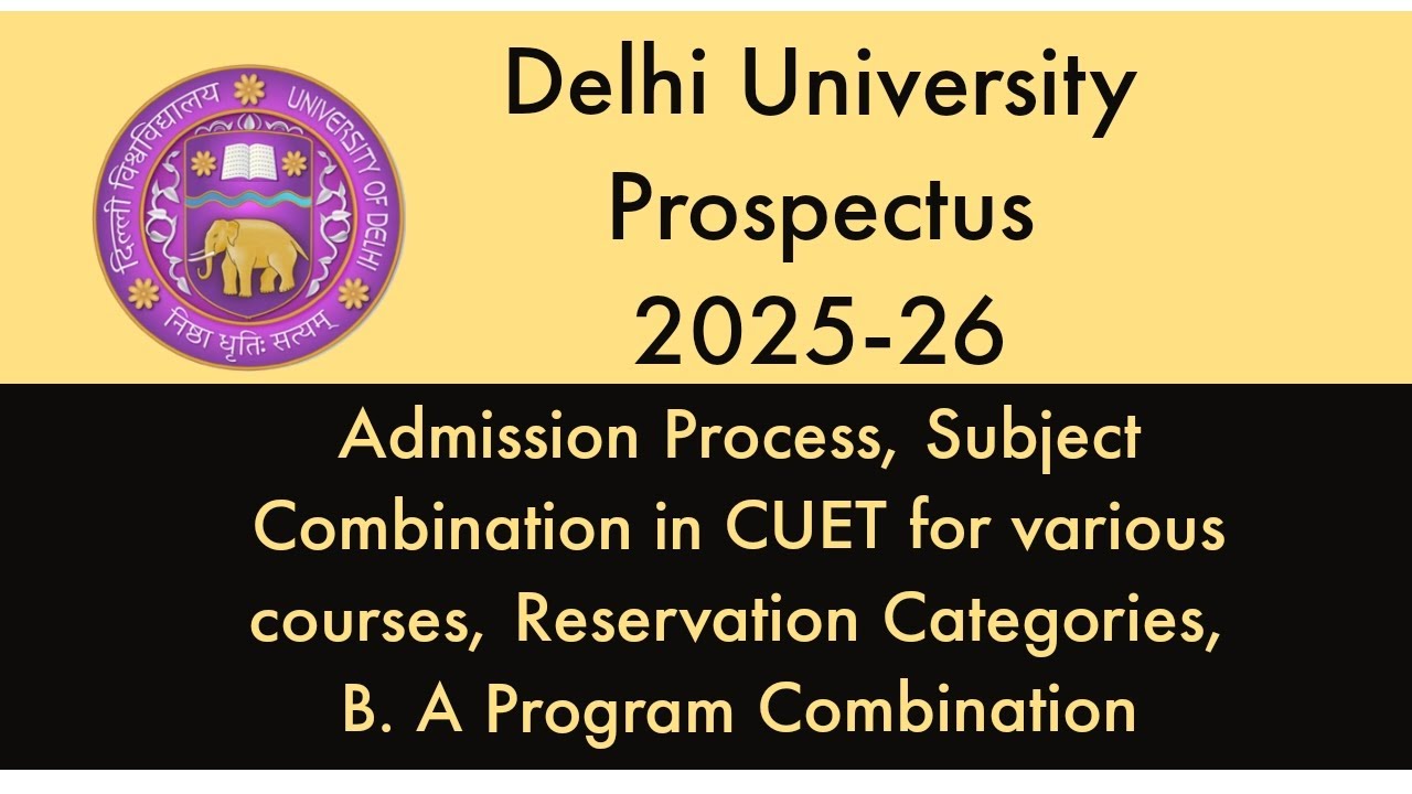 Delhi University Prospectus for session 2025-26 #delhiuniversity # ...