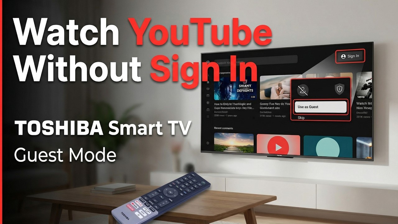 TOSHIBA Smart TV – Watch YouTube Without Sign In (Guest Mode) - YouTube