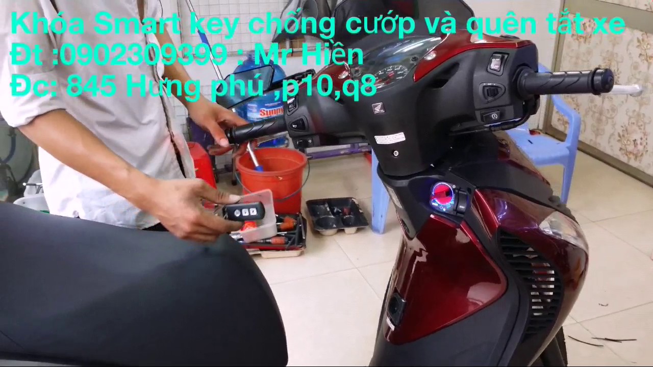 Chống cướp xe SH thông minh, khóa Smart key 2017. - YouTube