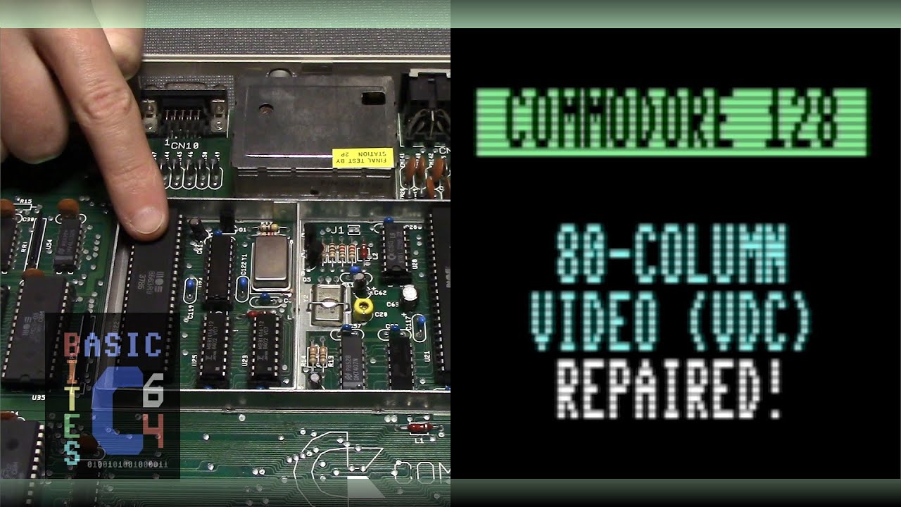 Commodore 128 80-column Video (VDC) FIXED! - YouTube