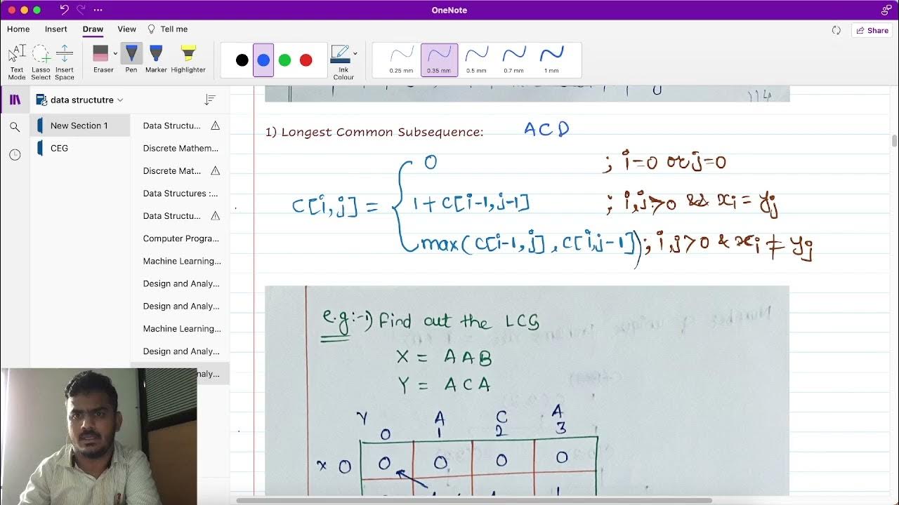 DESIGN AND ANALYSIS OF ALGORITHM UNIT - V: Part - I | Longest Common Subsequence |DBATU Sem ...