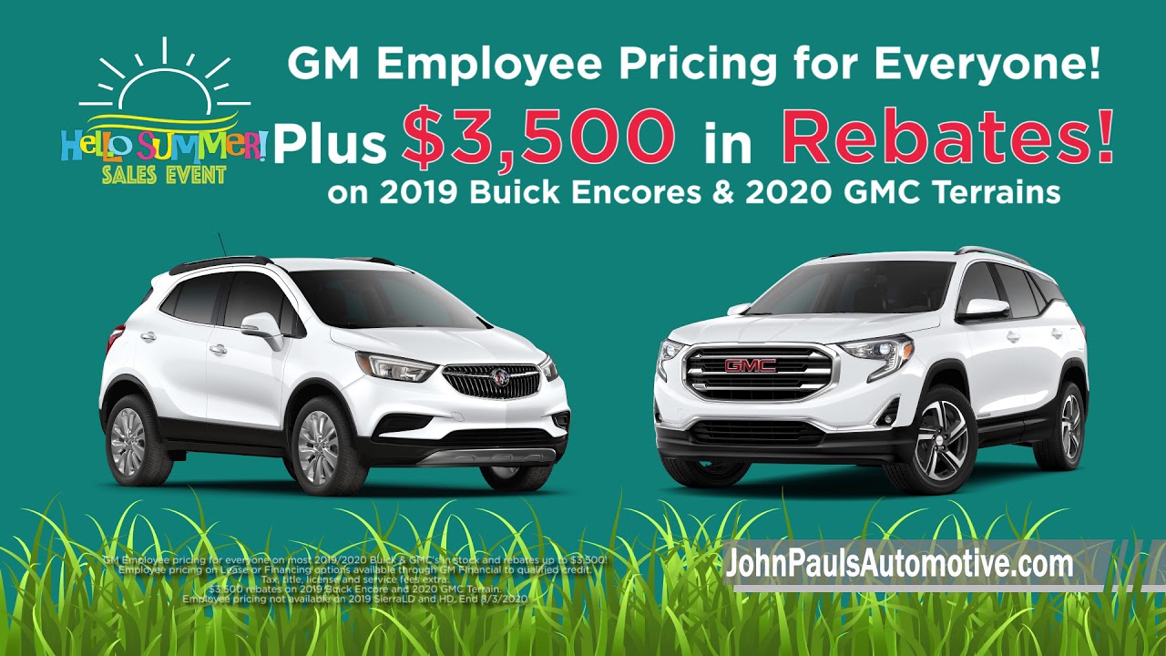 John Paul's Buick GMC- GM Employee Pricing For Everyone - YouTube