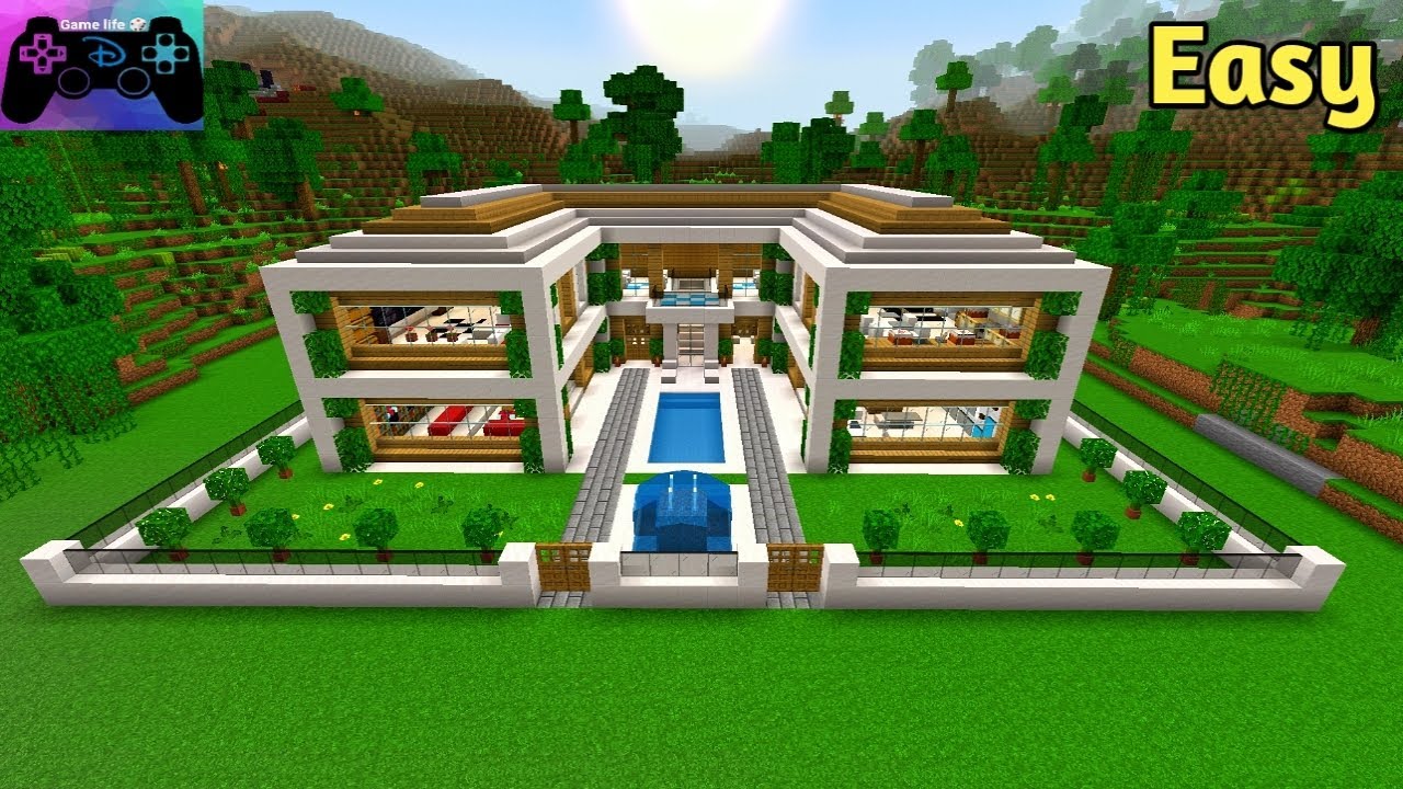 Minecraft Modern house no mods | Modern House no mods | Toturial ...