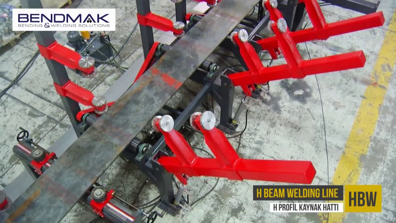 H Beam automatic welding line - YouTube