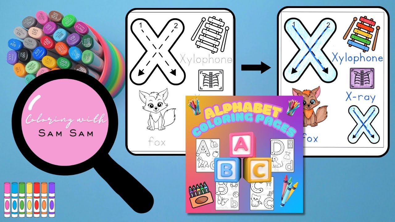 How to Write Alphabet & Letter X for Kids I Educational Fun Learn ...