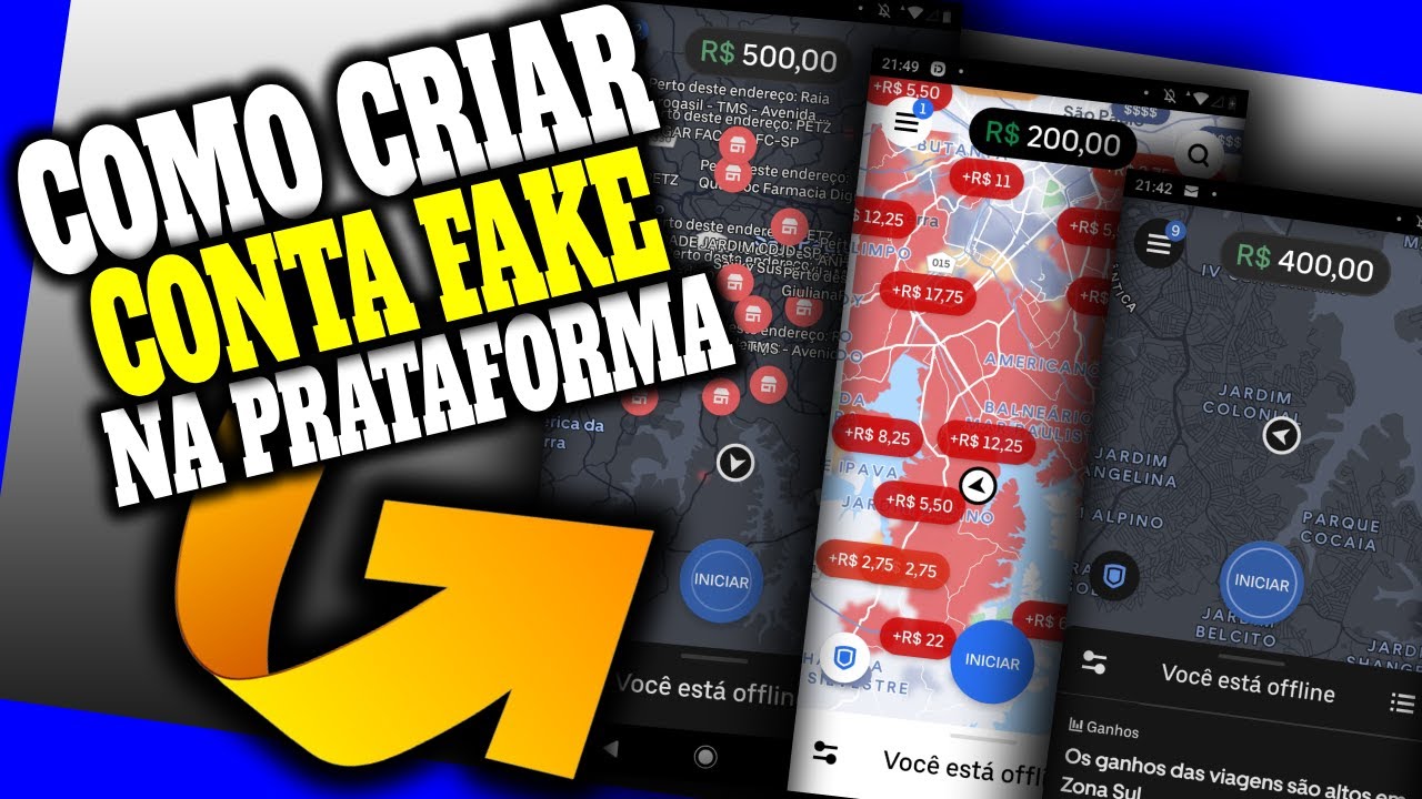 Como criar conta Fake no aplicativo Uber Drive, Passo a Passo!# ...