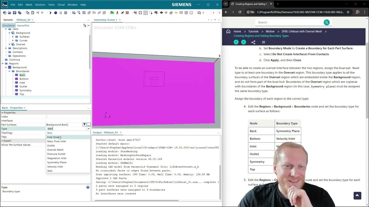 CFD Simulation Tutorial: Multiphase Flow with Overset and DFBI | Lifeboat | Volume of Fluid ...