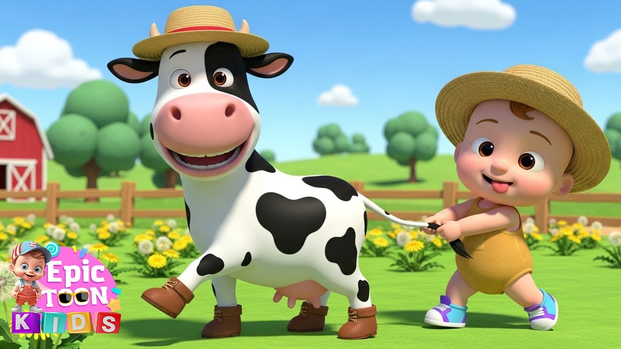 Lola the Cow (La Vaca Lola) - Animals Song for Kids - EpicToon Nursery ...
