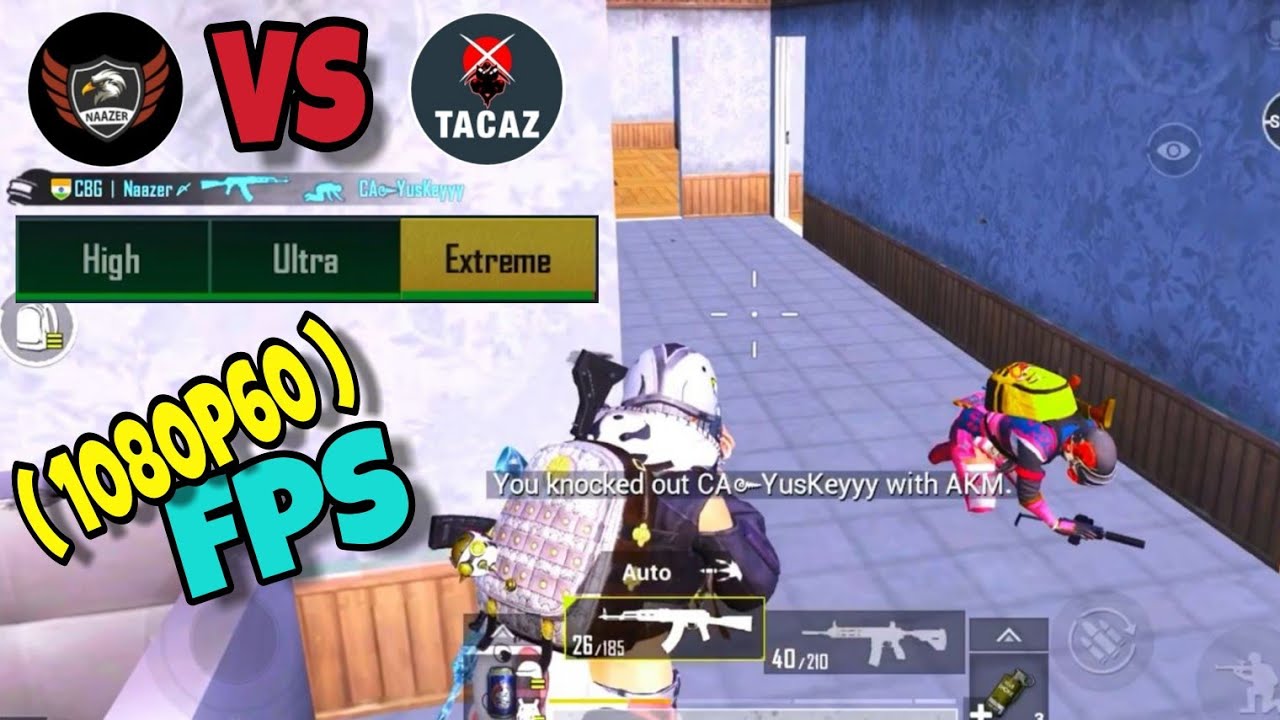 Naazer Vs Tacaz !! | Graphics Settings (1080p60fps) | PUBG MOBILE - YouTube