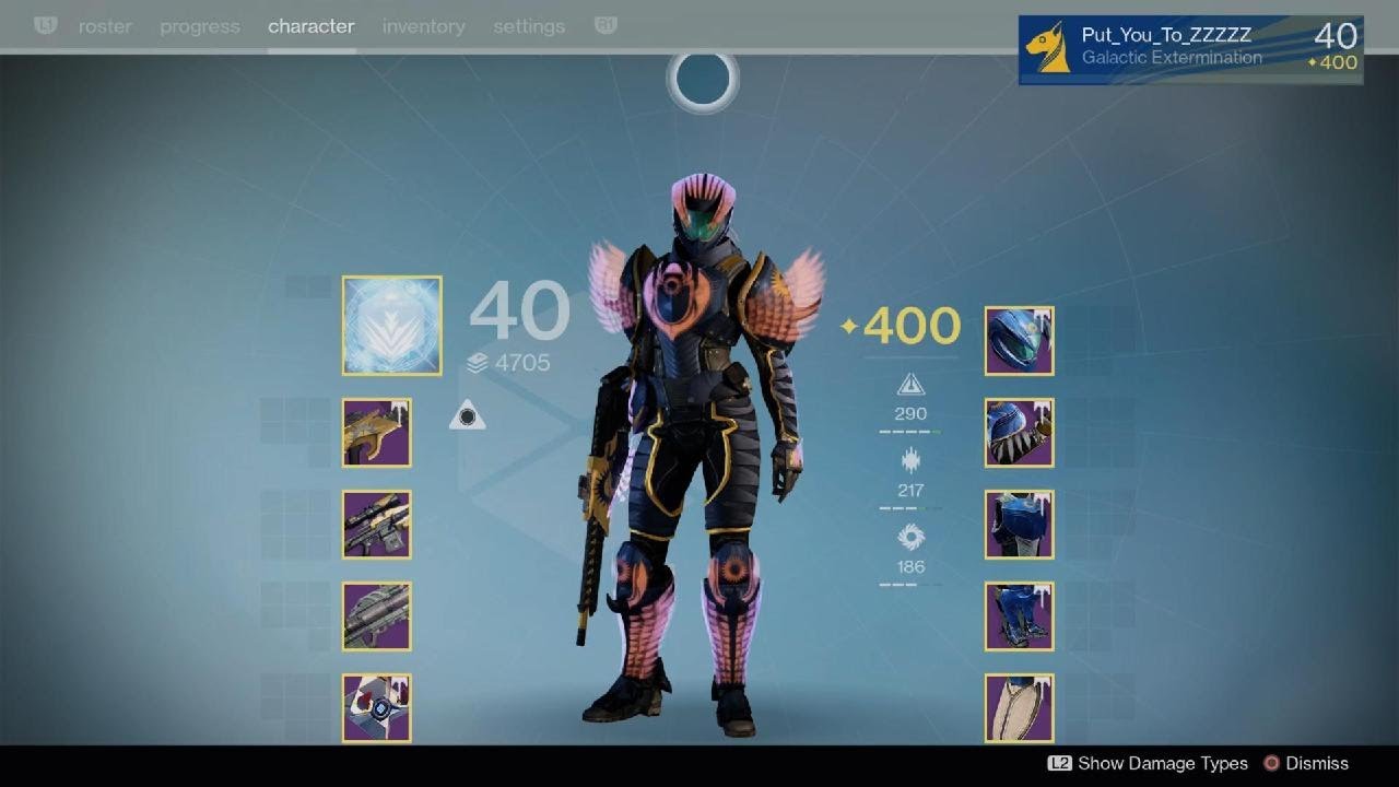 Destiny 1 Trials Of Osiris Titan Full Ornament Armor Set Ps5 - YouTube