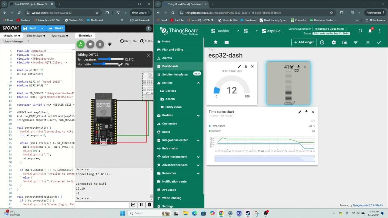 ESP32 Thingsboard Wokwi DHT22 - YouTube