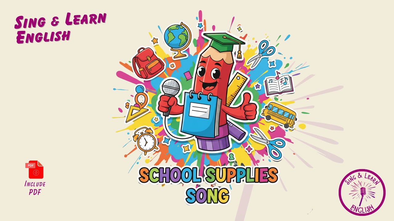 🎒 School Supplies Song | Learn Classroom Objects in English 🎶 # ...