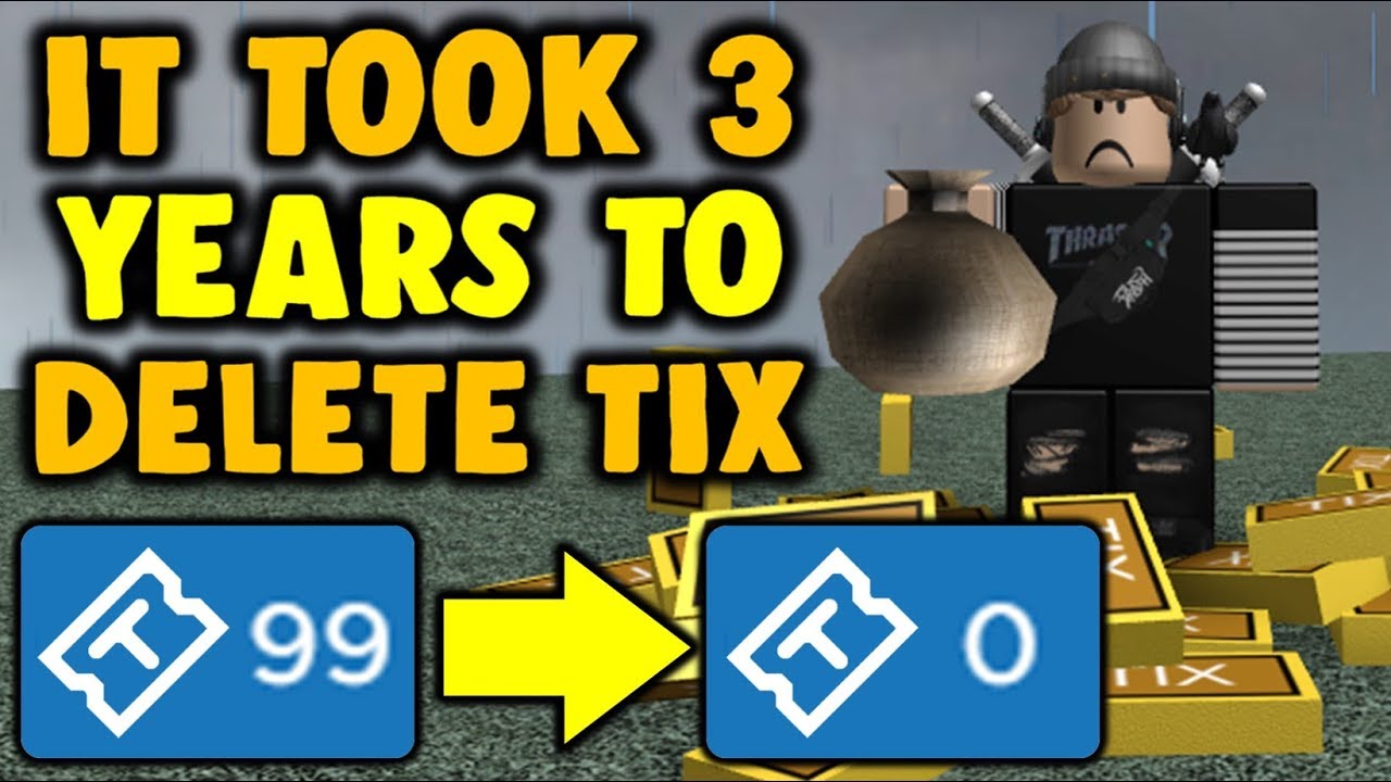 It took roblox 3 years to delete all my tickets!? - YouTube