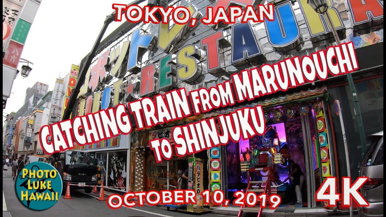 Catching Train From Marunouchi to Shinjuku October 10, 2019 Tokyo Japan ...