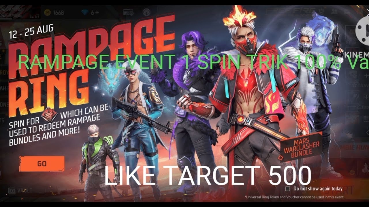 RAMPAGE EVENT 1 SPIN TRICK VARK IS 100%#freefire #newevent#video - YouTube