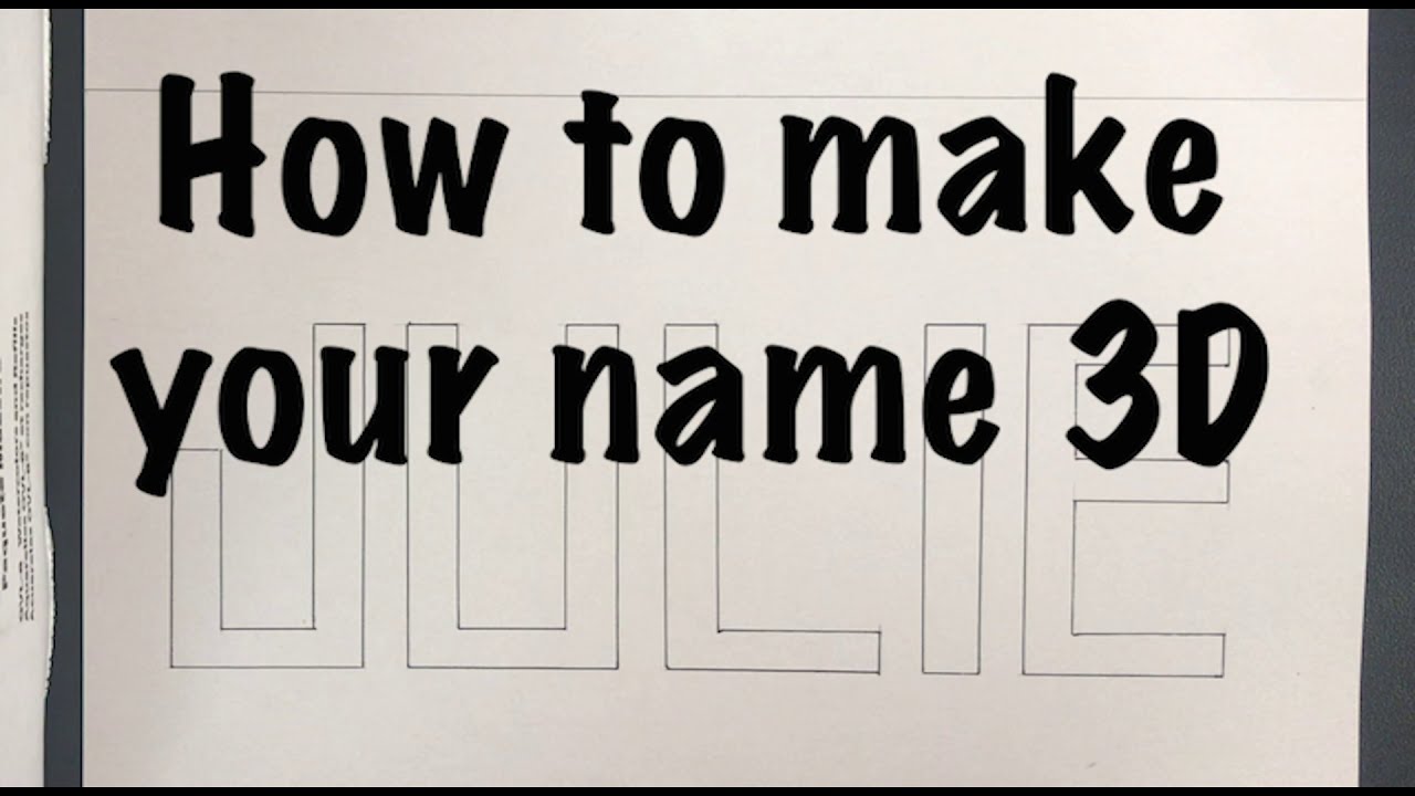 How to draw your name in perspective - YouTube