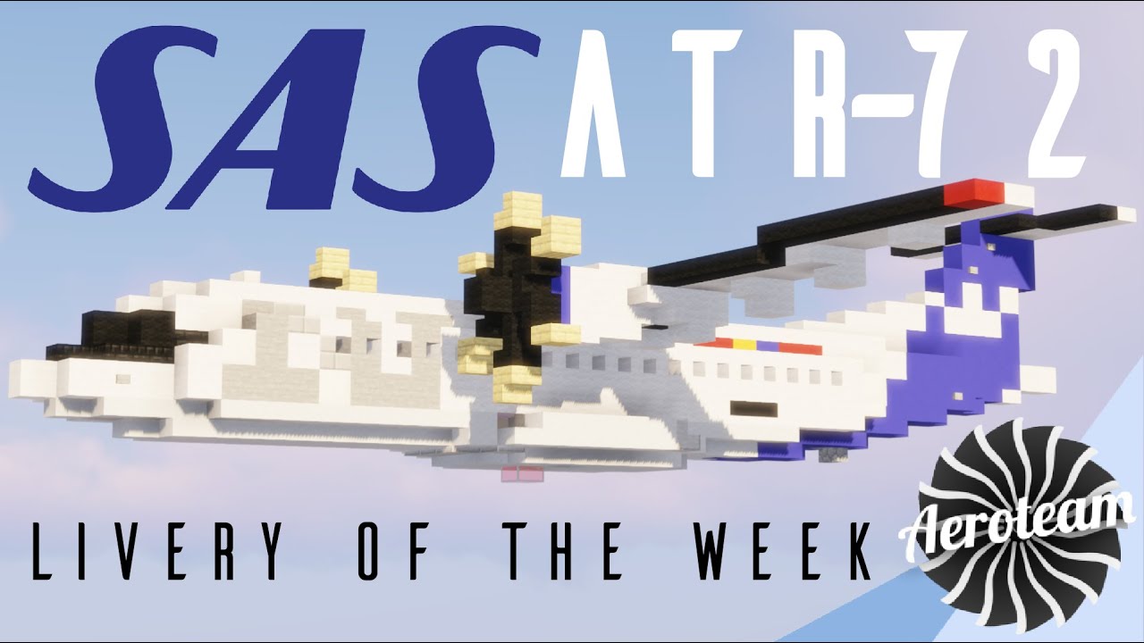 Minecraft SAS's NEW Livery on the ATR 72 | Livery Of The Week #4 - YouTube