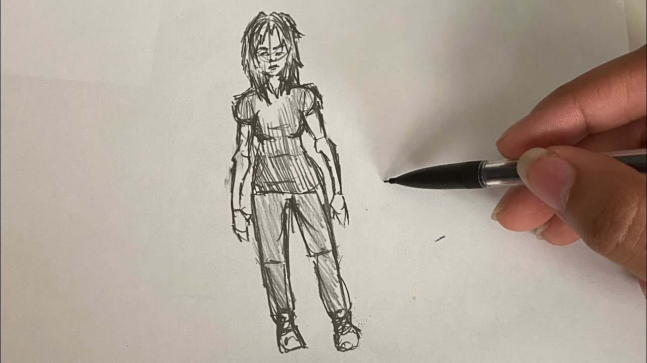 Full female body tutorial drawing under 5 minutes - YouTube