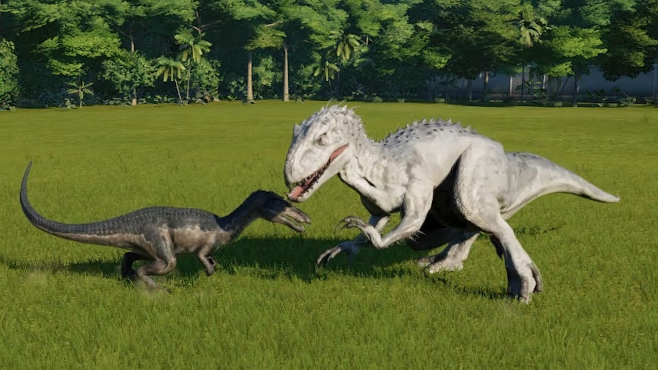 Baryonyx VS Indominus Rex - Jurassic World Evolution - YouTube