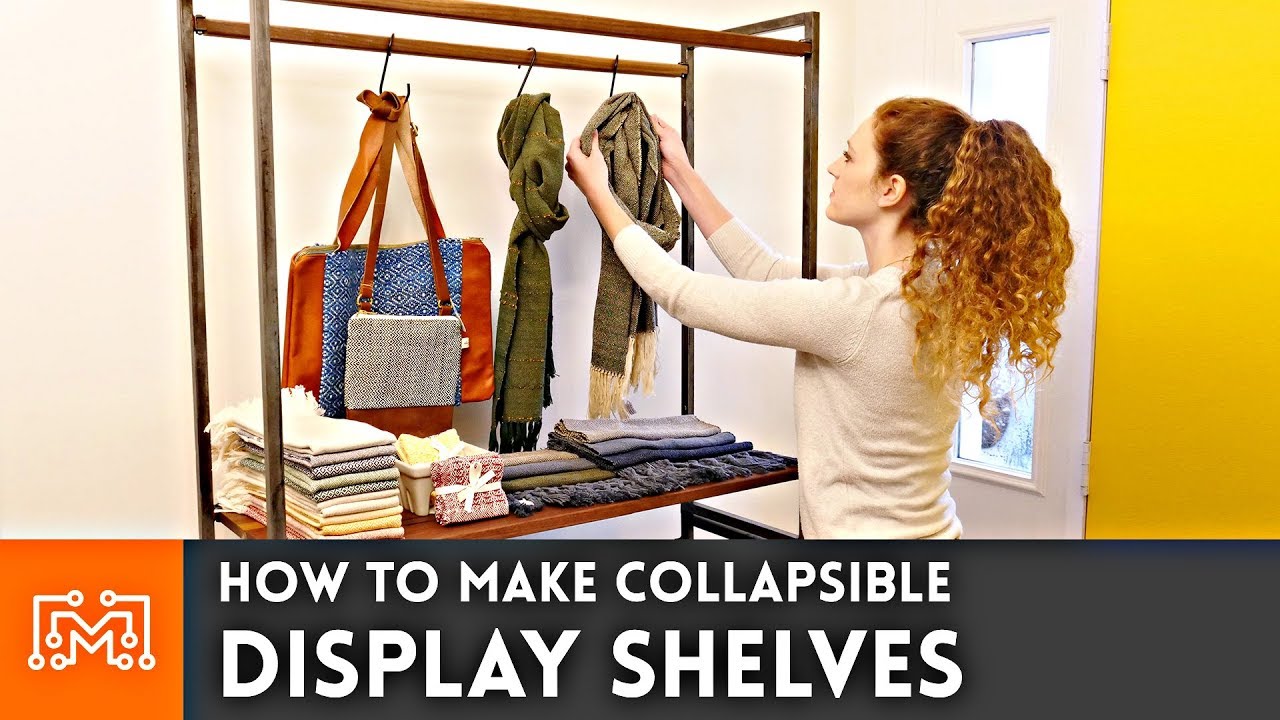 How to make Collapsible Display Shelves // Woodworking & Metalworking ...