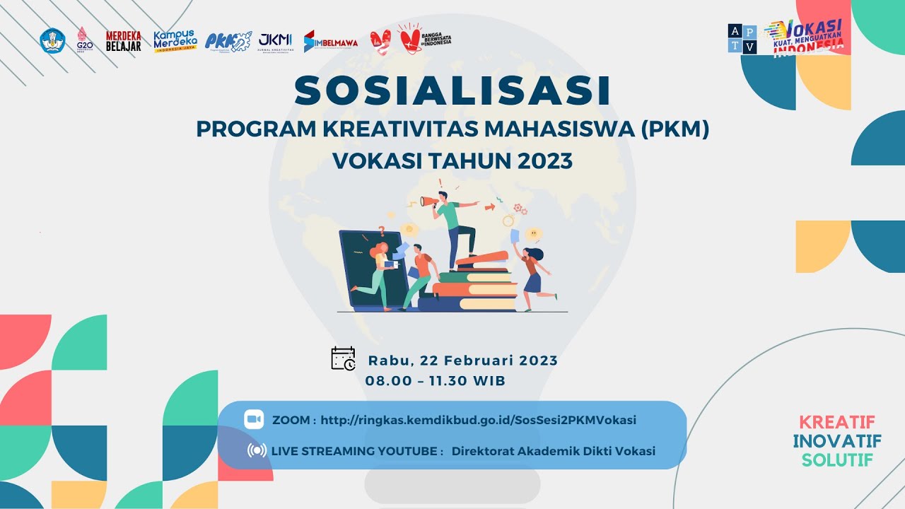 Sosialisasi Program Kreativitas Mahasiswa (PKM) Vokasi Tahun 2023 (Sesi ...