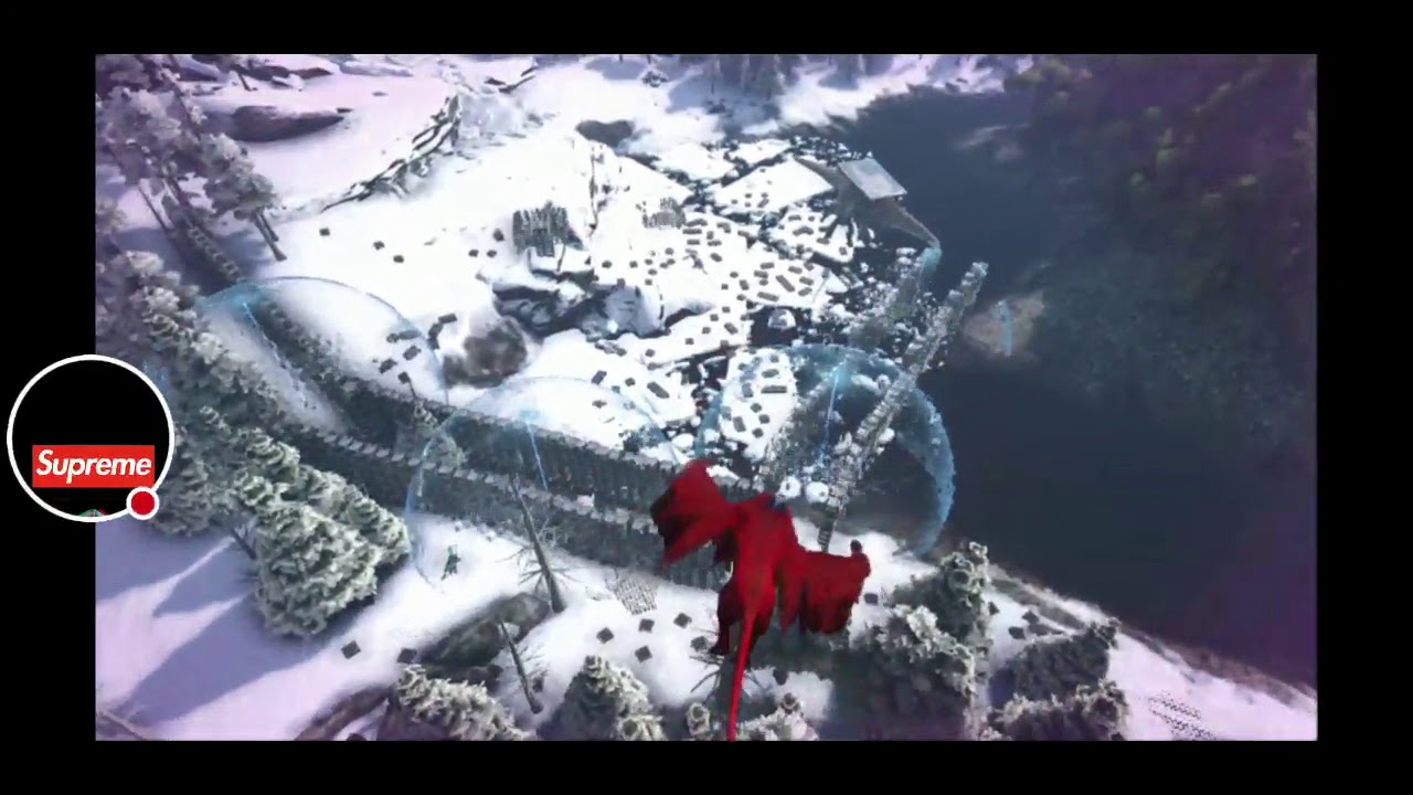 Ark Survival Evolved Island Ice cave base tour - YouTube