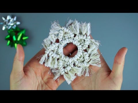 12 Days of Christmas! Day 3: Macrame Star Ornament/Decoration - YouTube