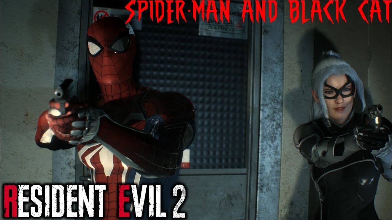 Spider-Man and Black Cat - Resident Evil 2 Remake MOD - YouTube