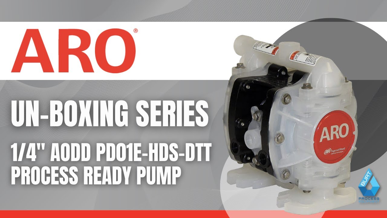 1/4" ARO AODD PD01E-HDS-DTT Process Ready Pump Un-boxing - YouTube