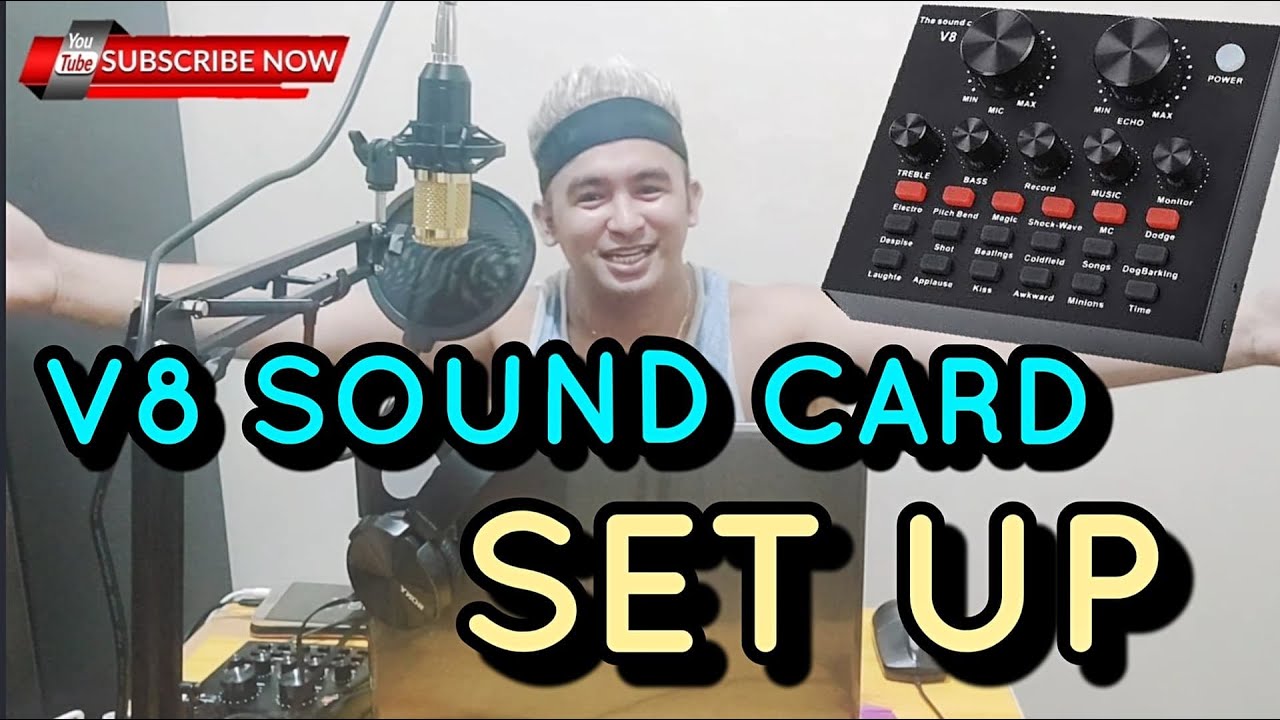 V8 Sound Card SET UP step by step FULL REVIEW (SOUND EFFECTS, AUDIO ...