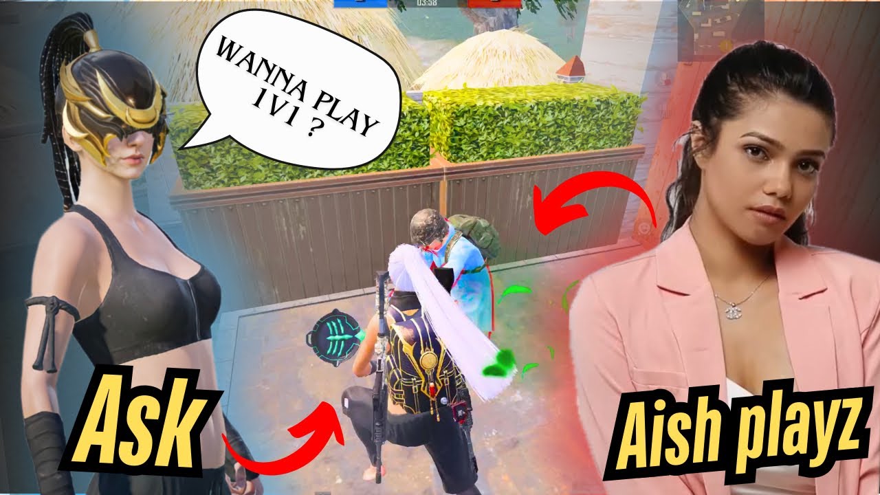 I PLAYED AGAINST S19 CONQUEROR GIRL GAMER 💀 ASK VS @Aisha_Chauhan - YouTube