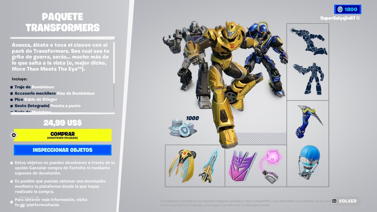 Dando mi opinión sobre el pack De Transformers que salió en Fortnite ...