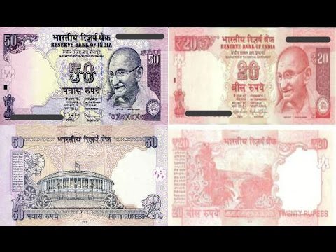20 Rs. and 50 Rs. New Note Video - YouTube