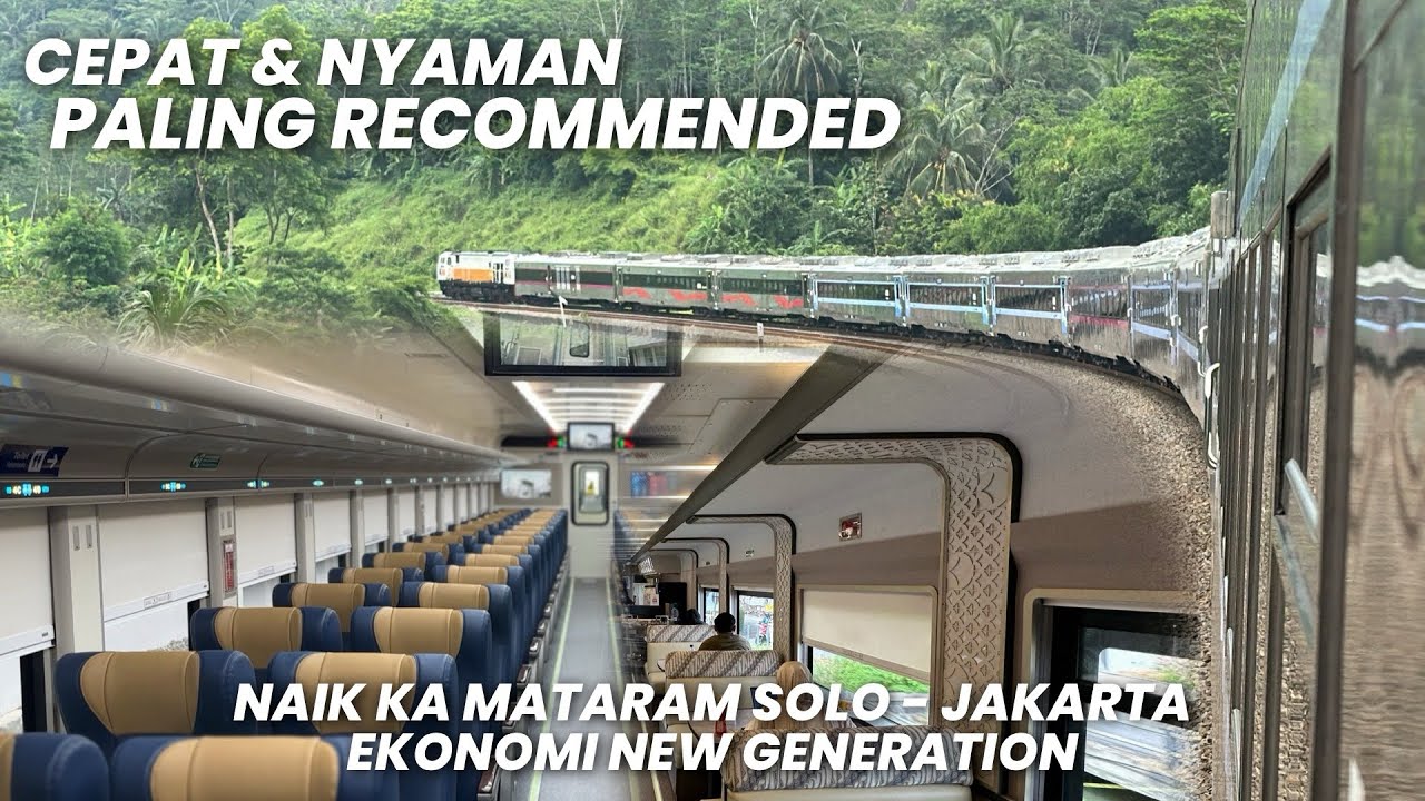 KERETA NYAMAN & TERJANGKAU PALING RECOMMENDED‼️Naik KA Mataram Ekonomi New Generation Solo ...
