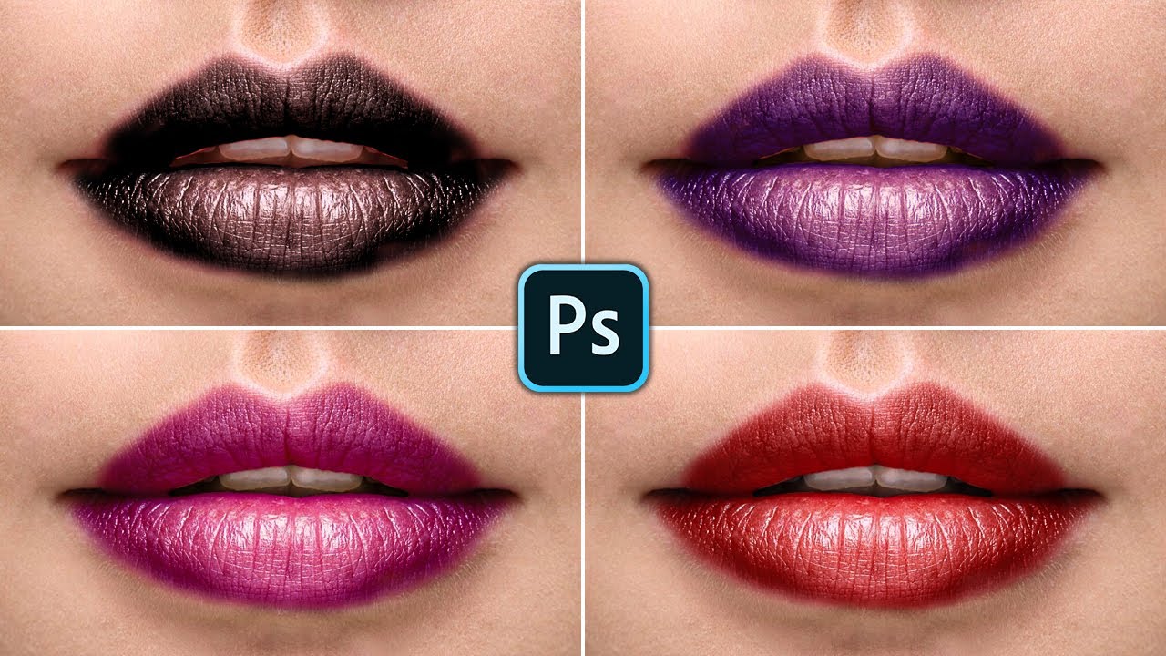 Create Realistic Lipstick in Photoshop #Shorts - YouTube