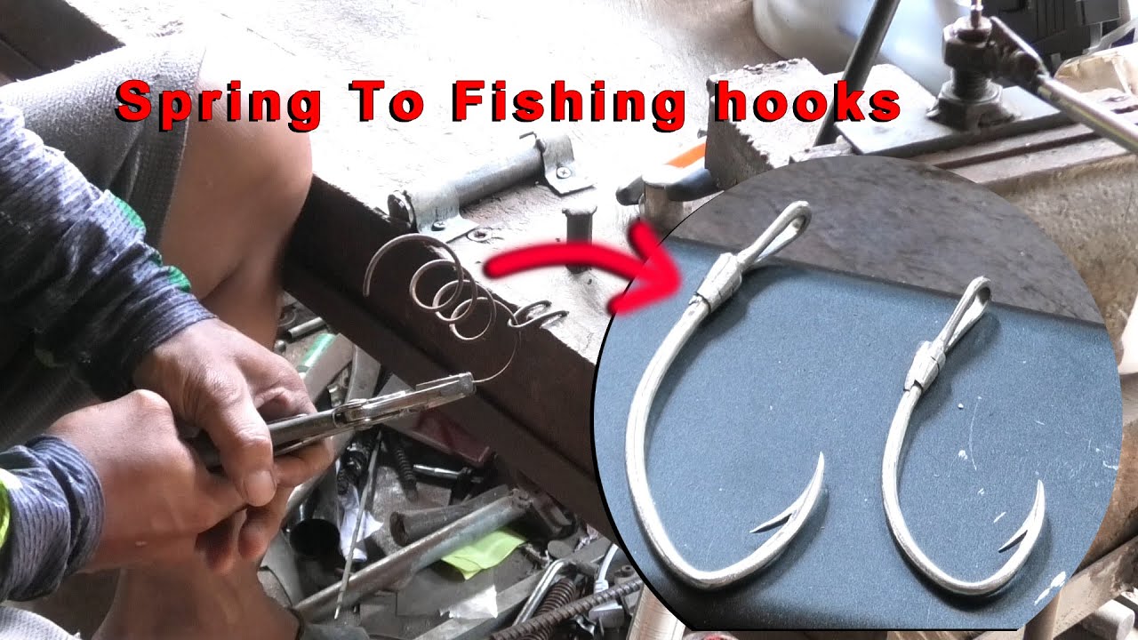 Spring to Fishing hooks homemade | របៀធ្វើផ្លែបបក់ត្រី ...