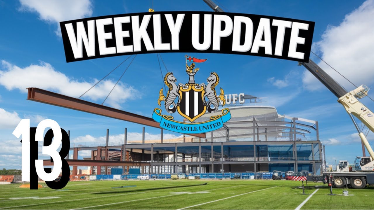 NUFC Fan Zone construction progress! weekly update part 13 - YouTube