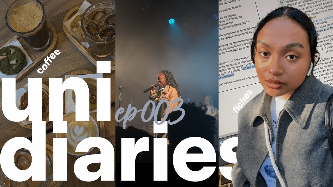 uni diaries 03 II je fiche mes cours, routine, concert de Cat Burns, café & more - YouTube
