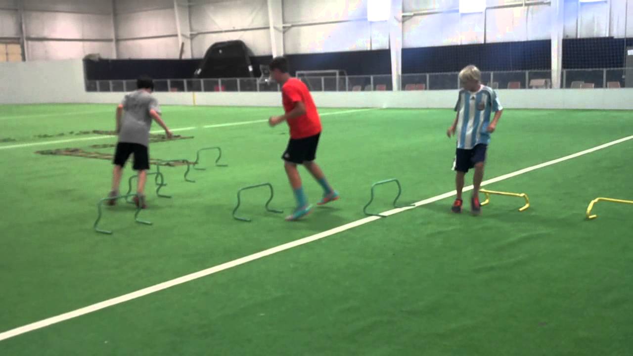 Hurdles front & back jumps - YouTube