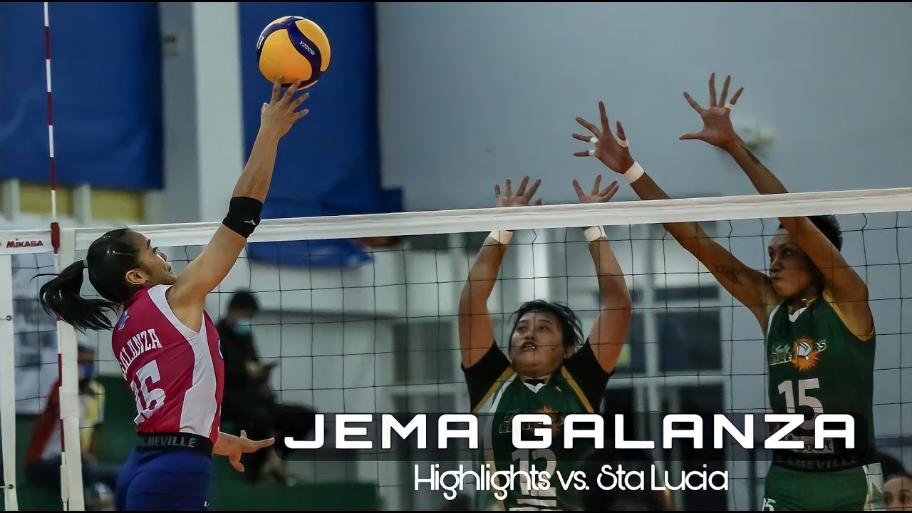 JEMA GALANZA Highlights vs Sta. Lucia | Offense and Defense | PVL Open ...