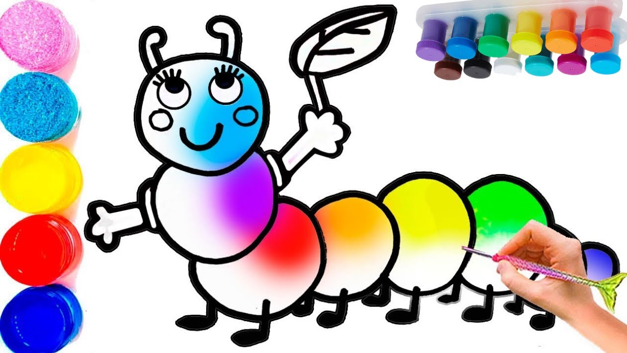 Bolalar uchun qurt rasm chizish / Drawing Worm for children / Рисование ...