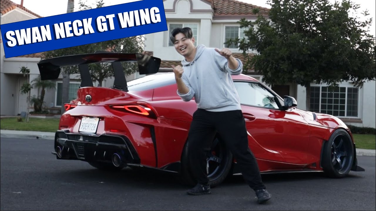How To Install | Sayber GR Supra SWAN NECK Wing - YouTube