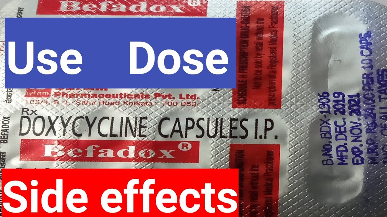 Befadox Capsule || Doxycycline || Befadox Capsule Use || Dose || Side ...