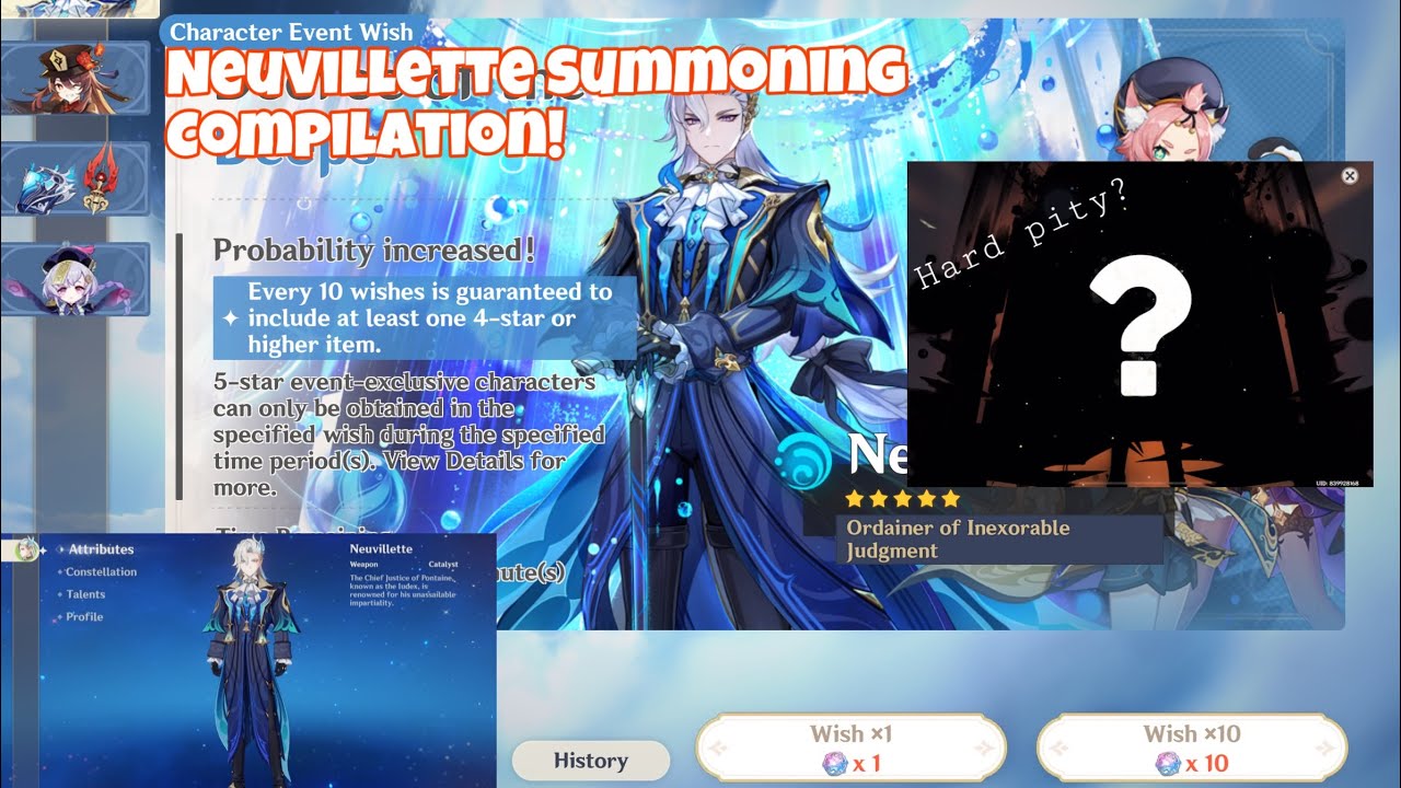 Neuvillette Summoning Compilation | Genshin Impact [Z.G.E] - YouTube