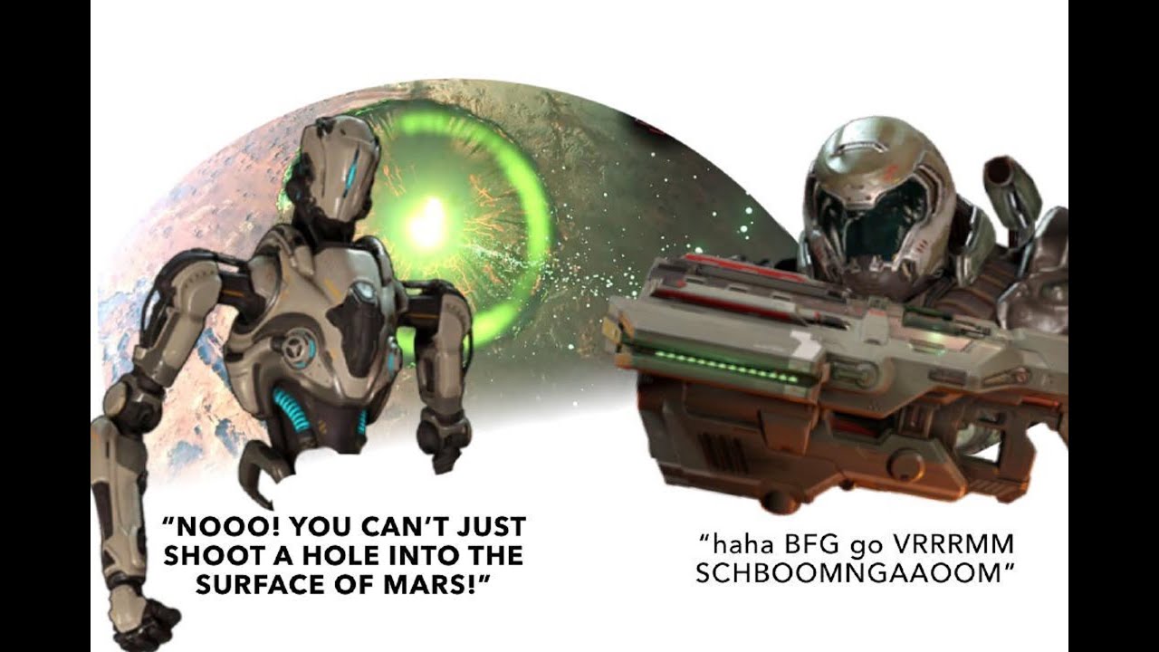 You can't just shoot a hole into the surface of Mars : DOOM ETERNAL ...