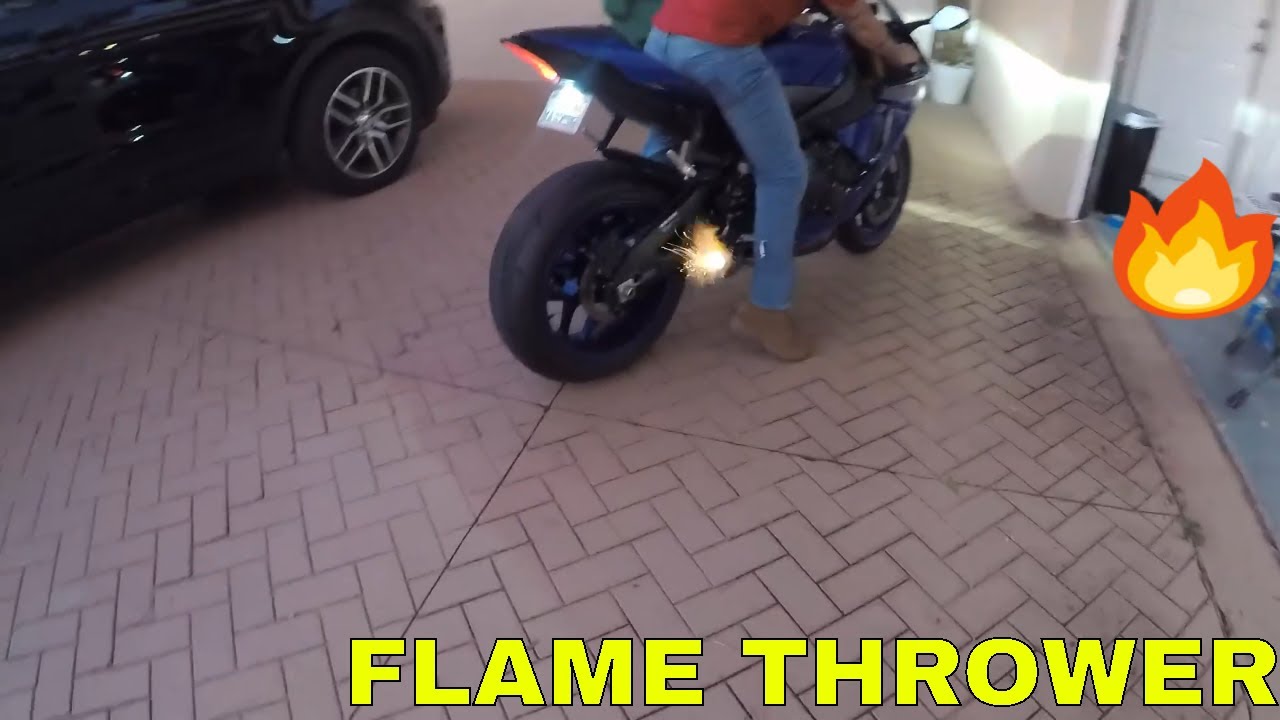 2018 R1 EXHAUST INSTALL + SHOOTING FLAMES - YouTube